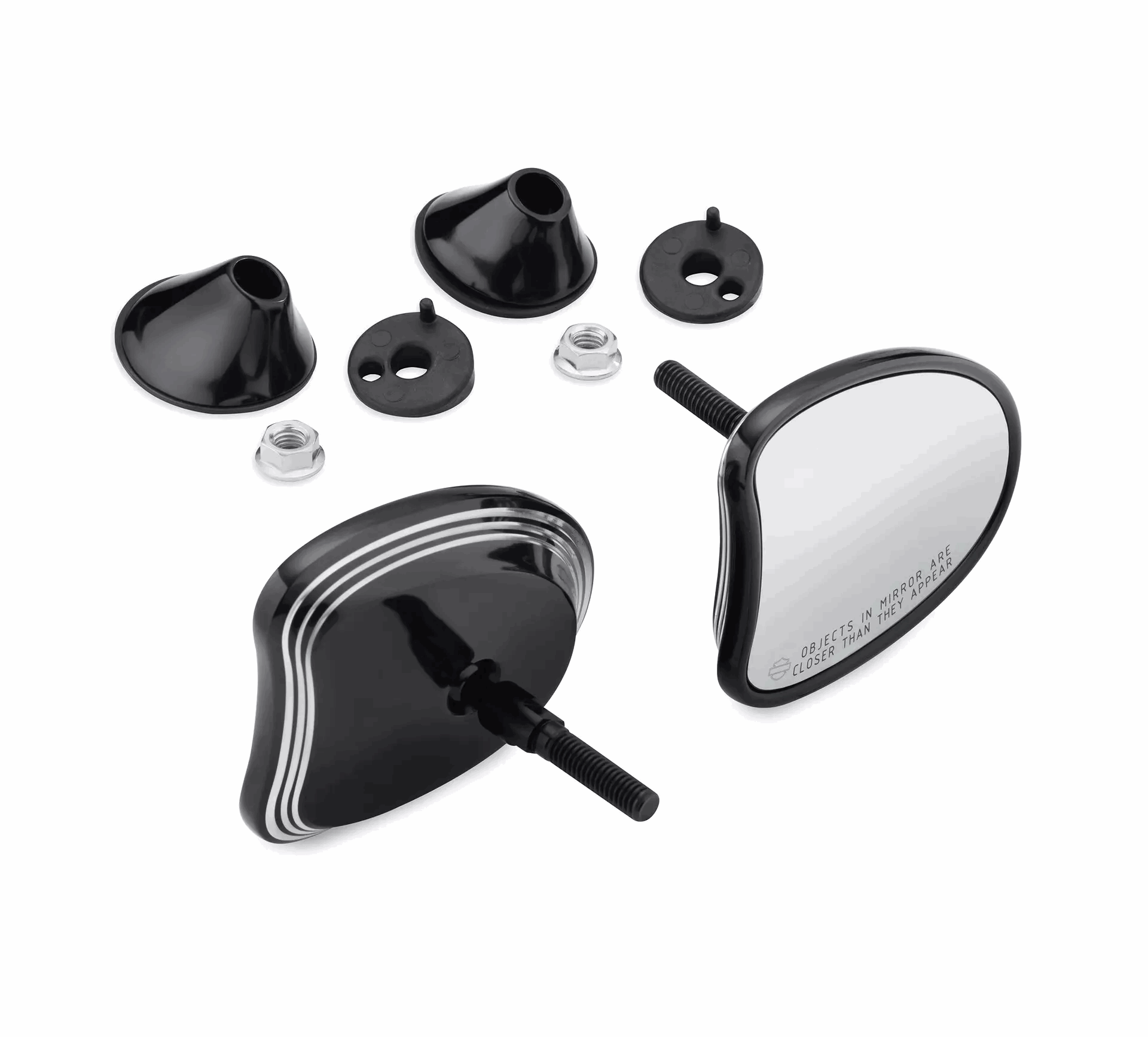 EDGE CUT TAPERED FAIRING MOUNT MIRRORS, TOURING 14-L - LAZY BOYZ AS