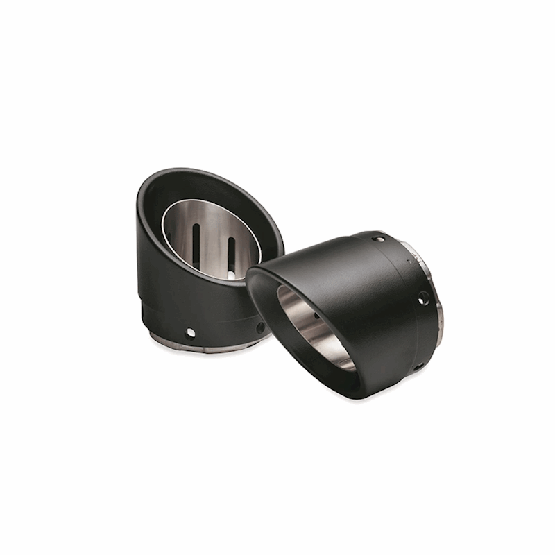 TWO-PIECE MUFFLER END CAP KIT 4.5 - SATIN BLACK - LAZY BOYZ AS