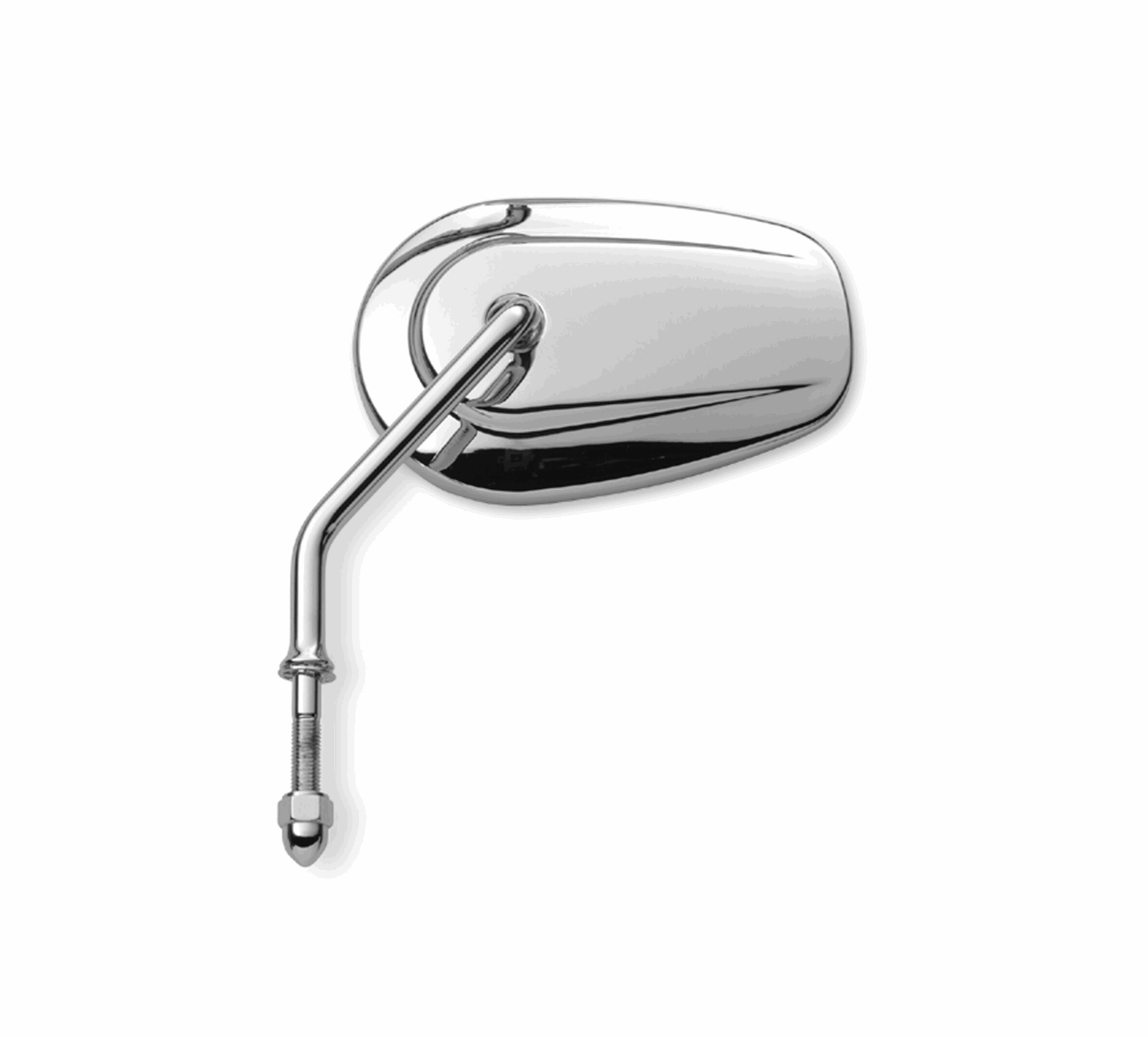 TAPERED SHORT STEM MIRROR - RIGHT SIDE, CHROME - LAZY BOYZ AS